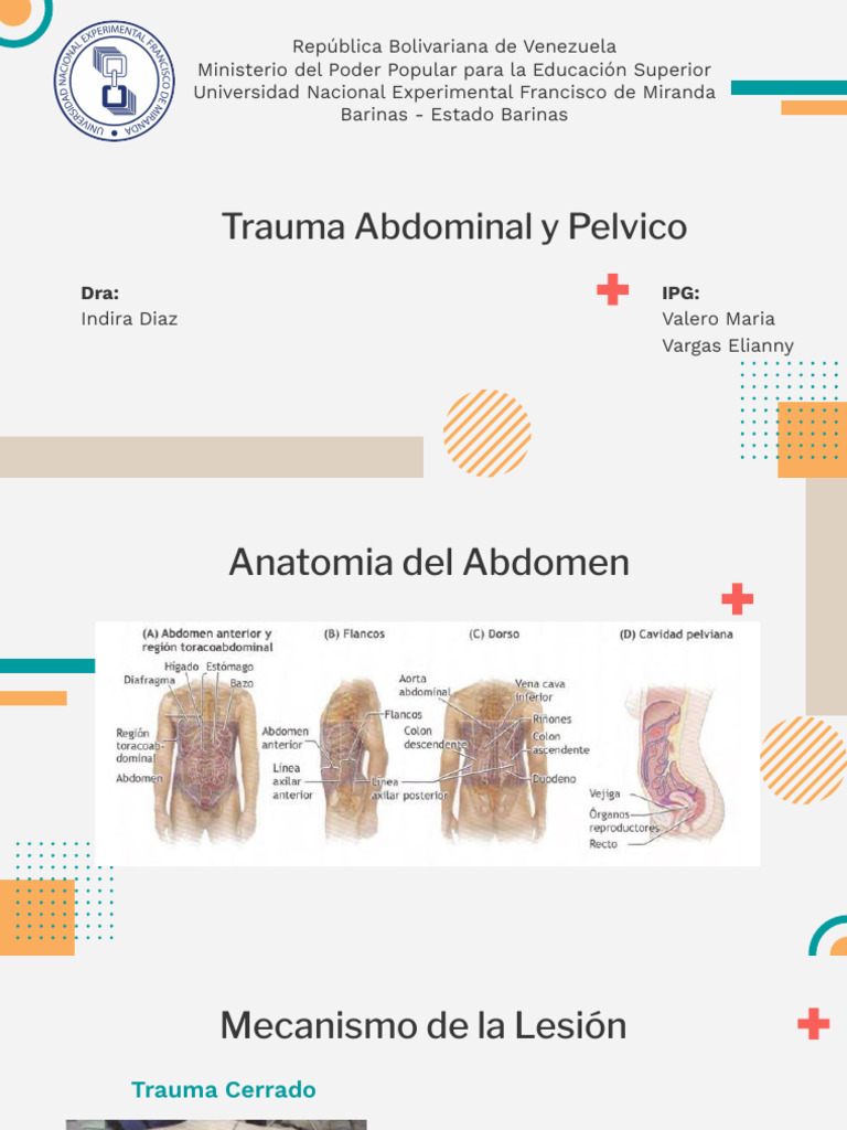 Trauma Abdominal y Pelvico | PDF | Abdomen | Especialidades Medicas