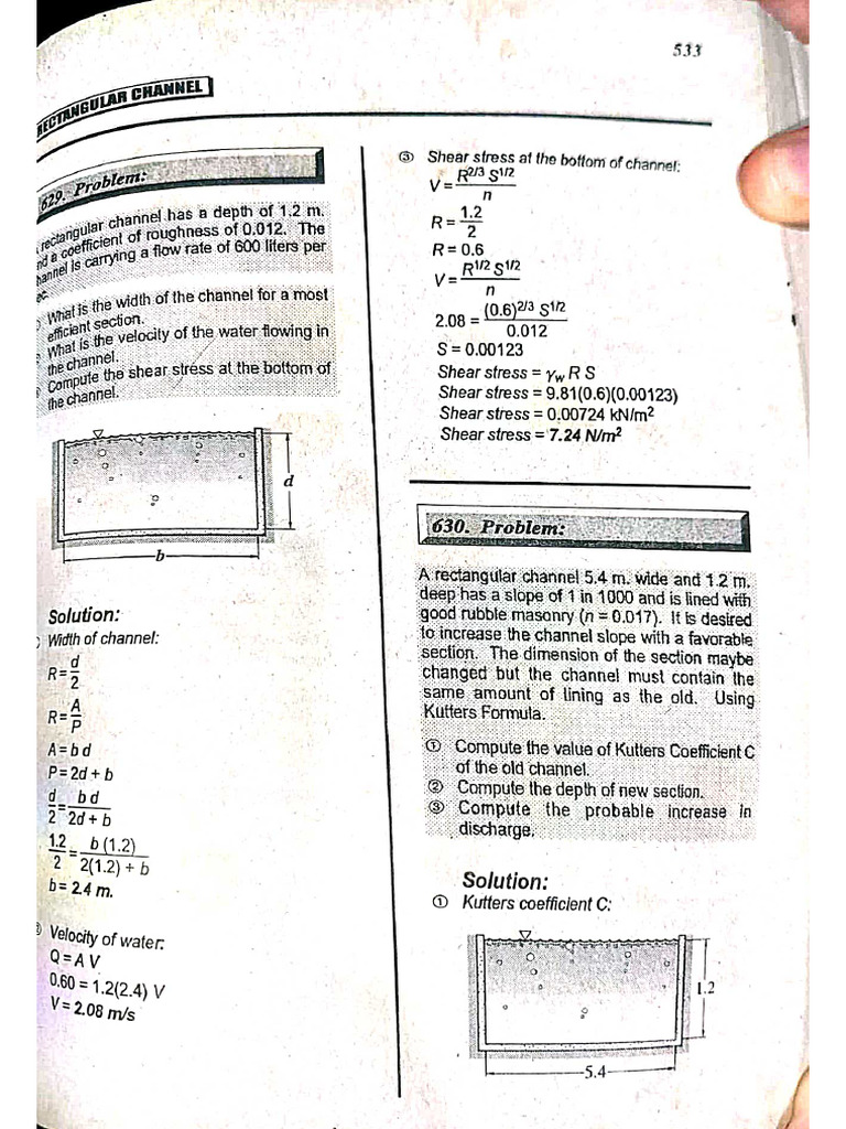 Rectangular Open Channel | PDF