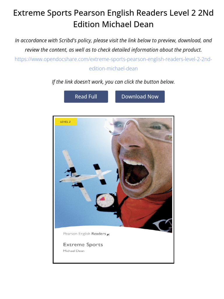 Extreme Sports Pearson English Readers Level 2 2nd Edition Michael Dean ...