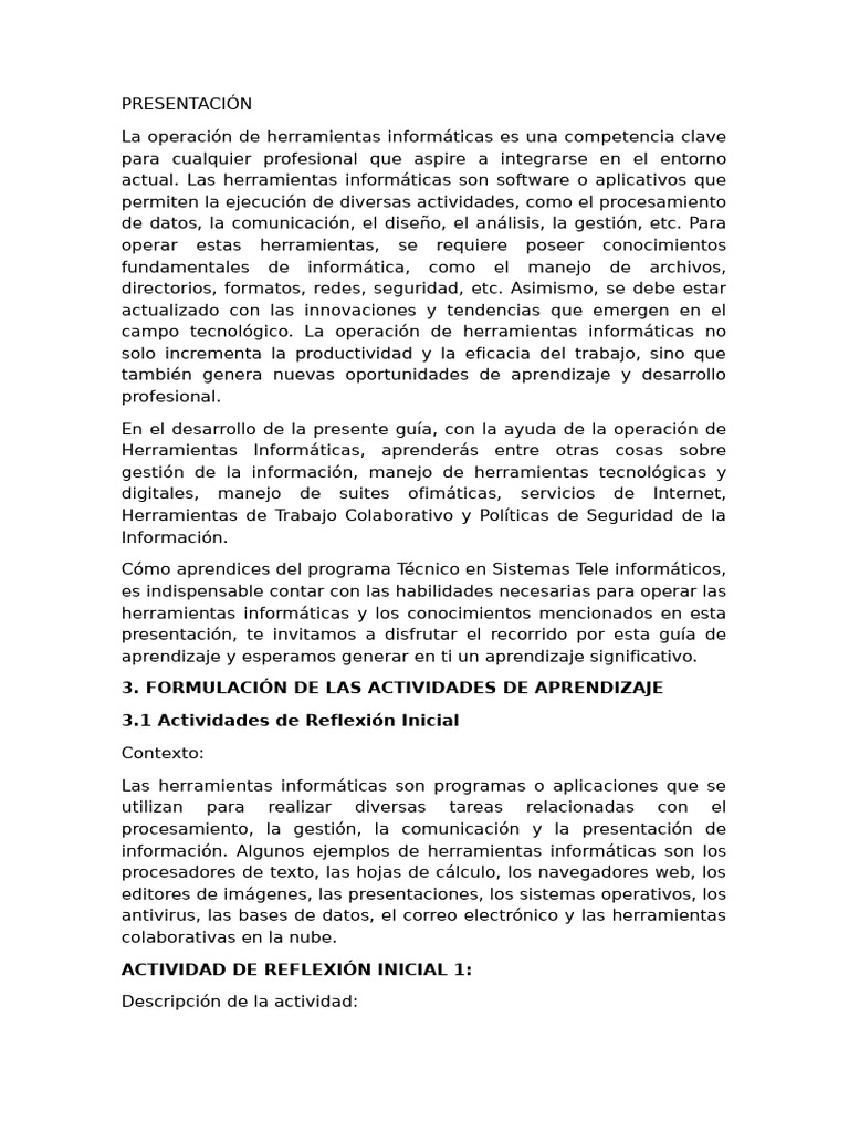 caracterizar herramientas informáticas | PDF