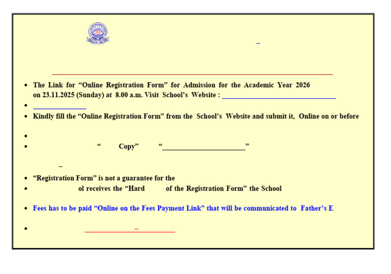7NU - Nursery New Admission 2026-27 | PDF