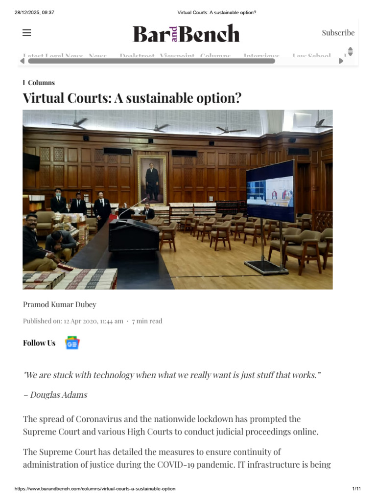 Virtual Courts: Sustainability Debate | PDF | Punishments | Crimes
