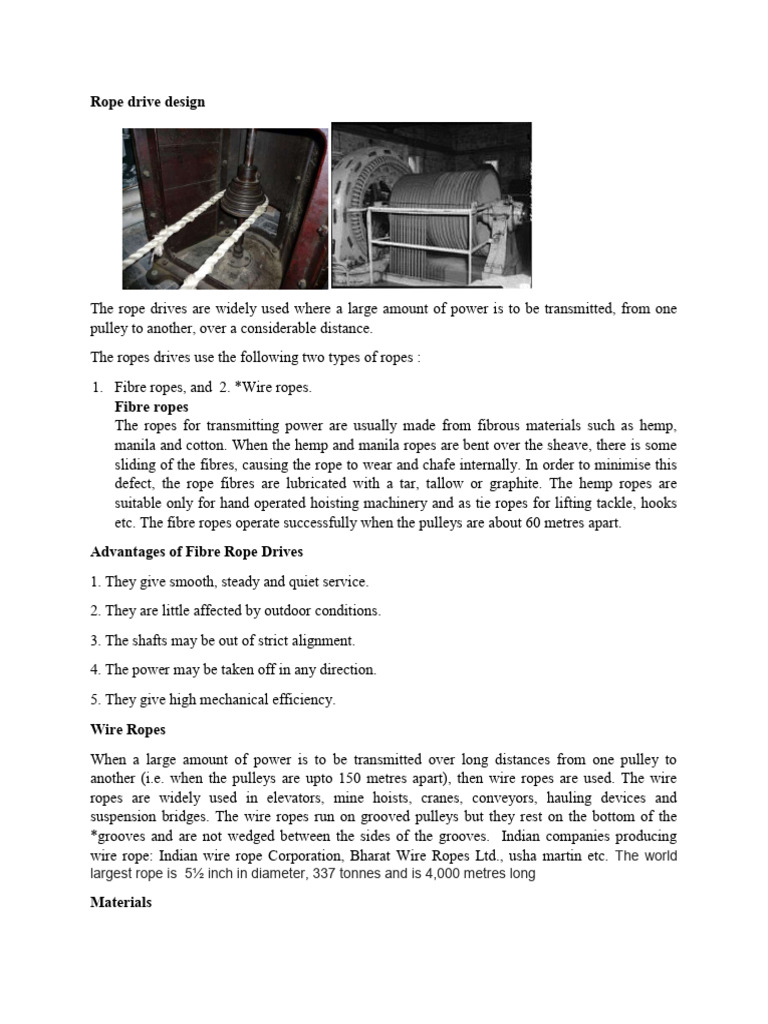 Rope Drive | PDF | Rope | Wire