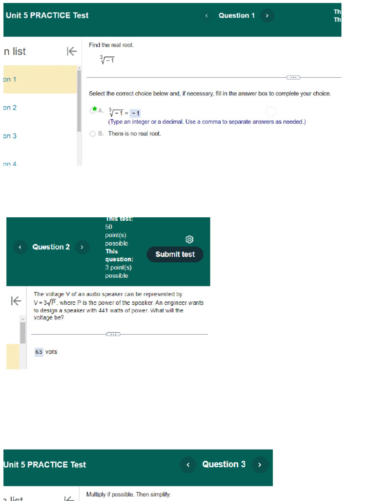Unit 5 Practice Test Answer Key-3 | PDF