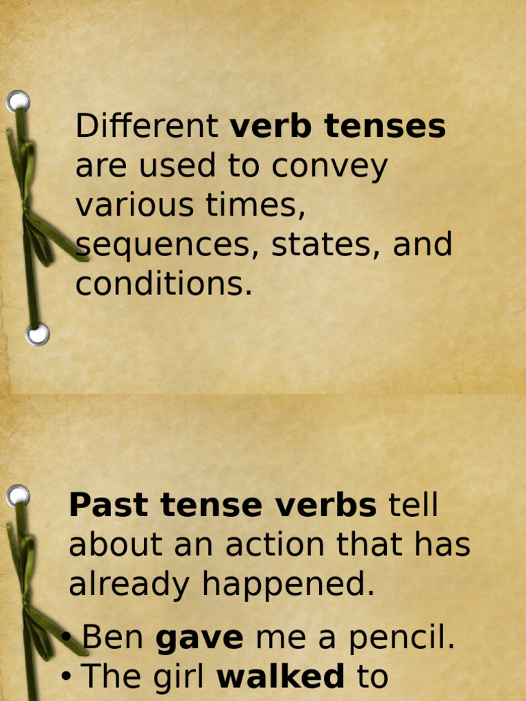 Using Verb Tenses | PDF | Grammatical Tense | Verb