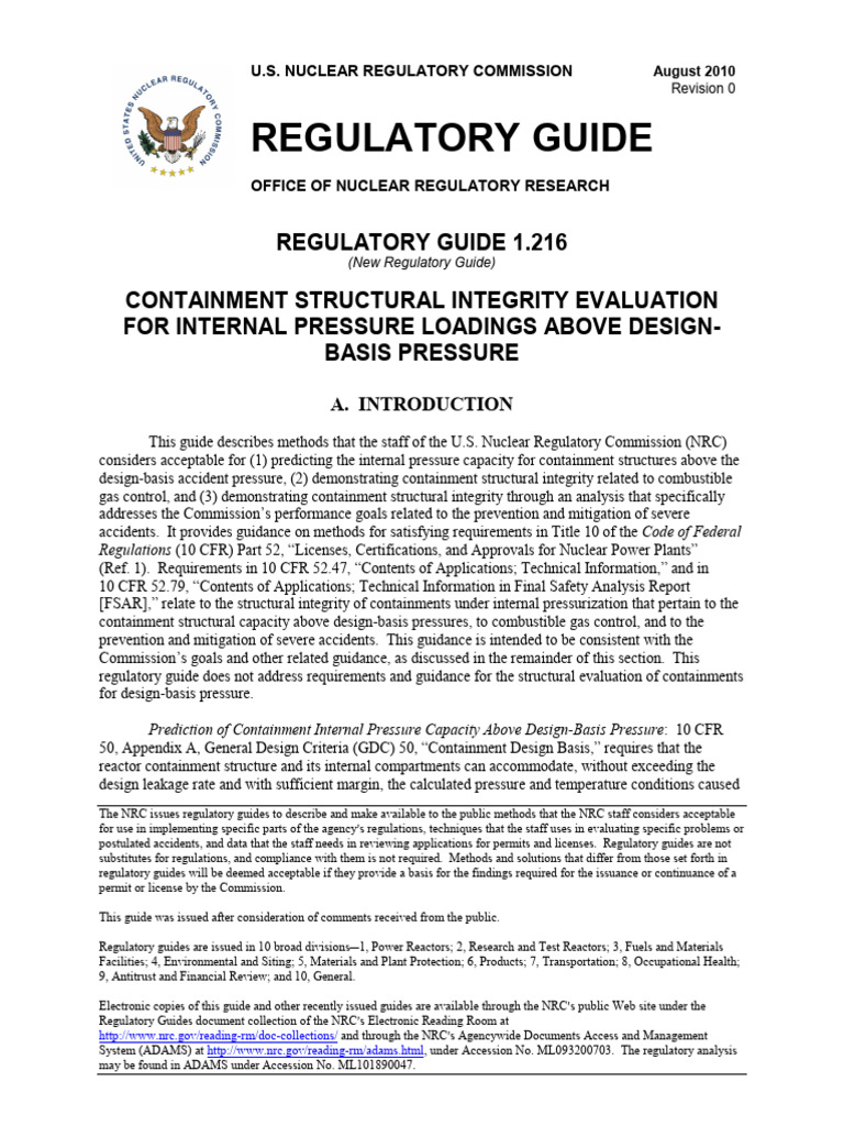 Containment Integrity Guide for Nuclear Plants | PDF | Deformation ...