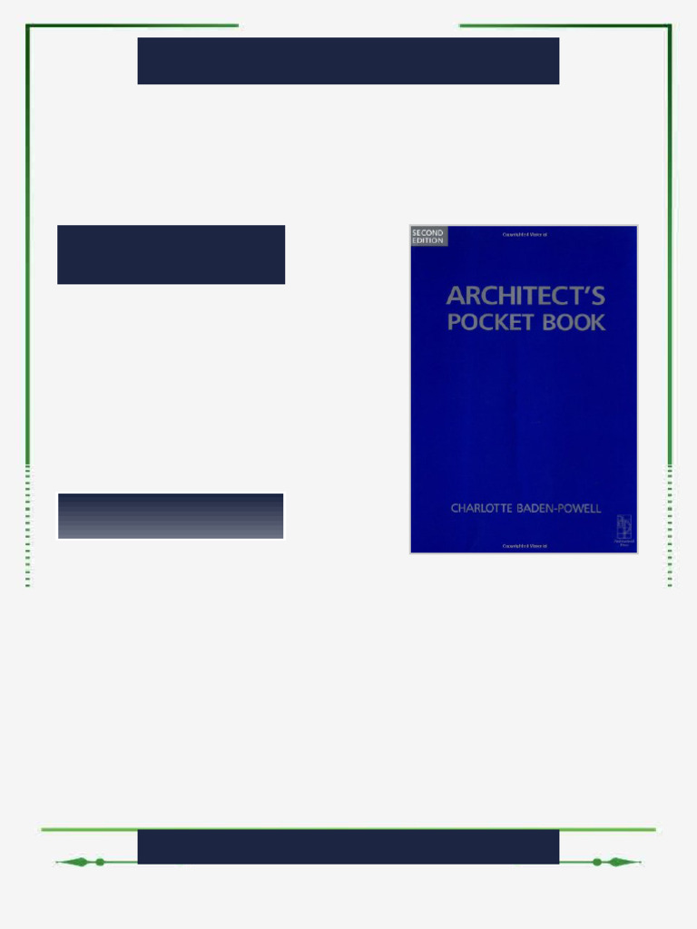 Architect s Pocket Book 2nd Edition Charlotte Baden-Powell ebook 2025 ...