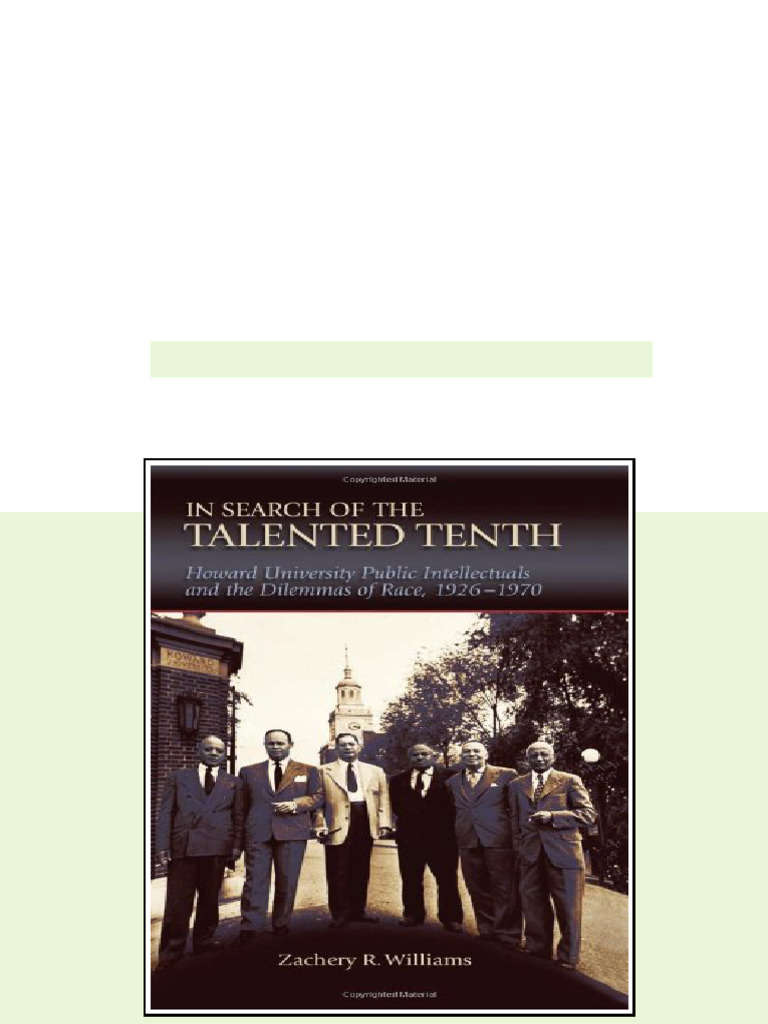 (Ebook) In Search of the Talented Tenth: Howard University Public ...