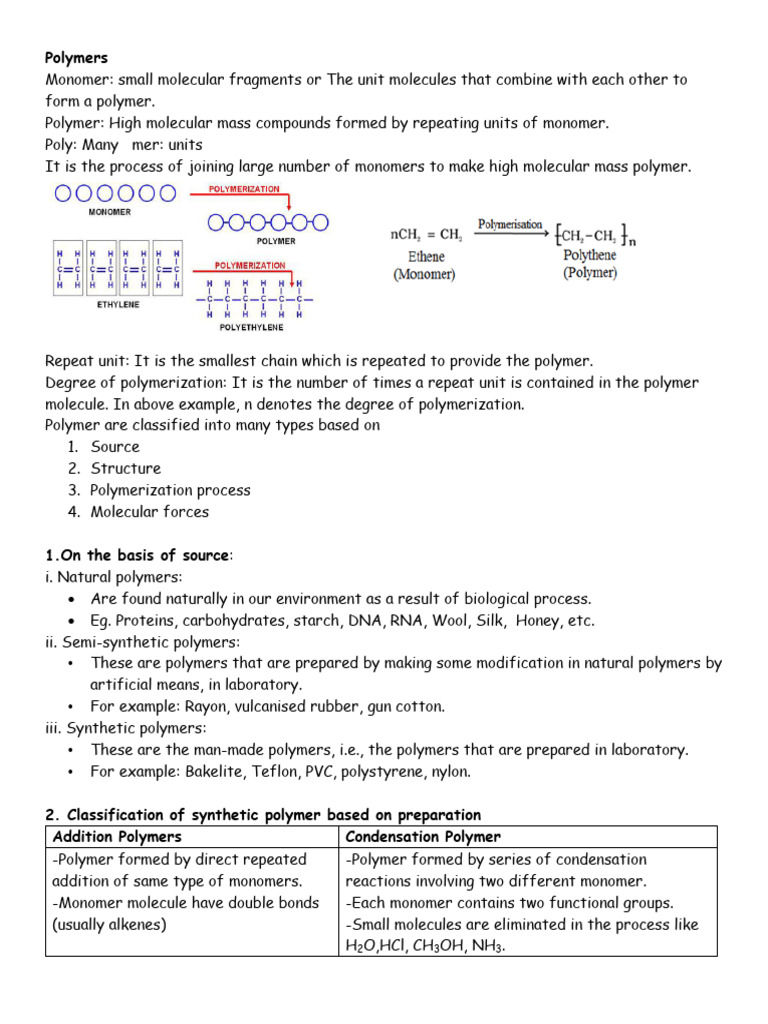 Polymer Notes | PDF
