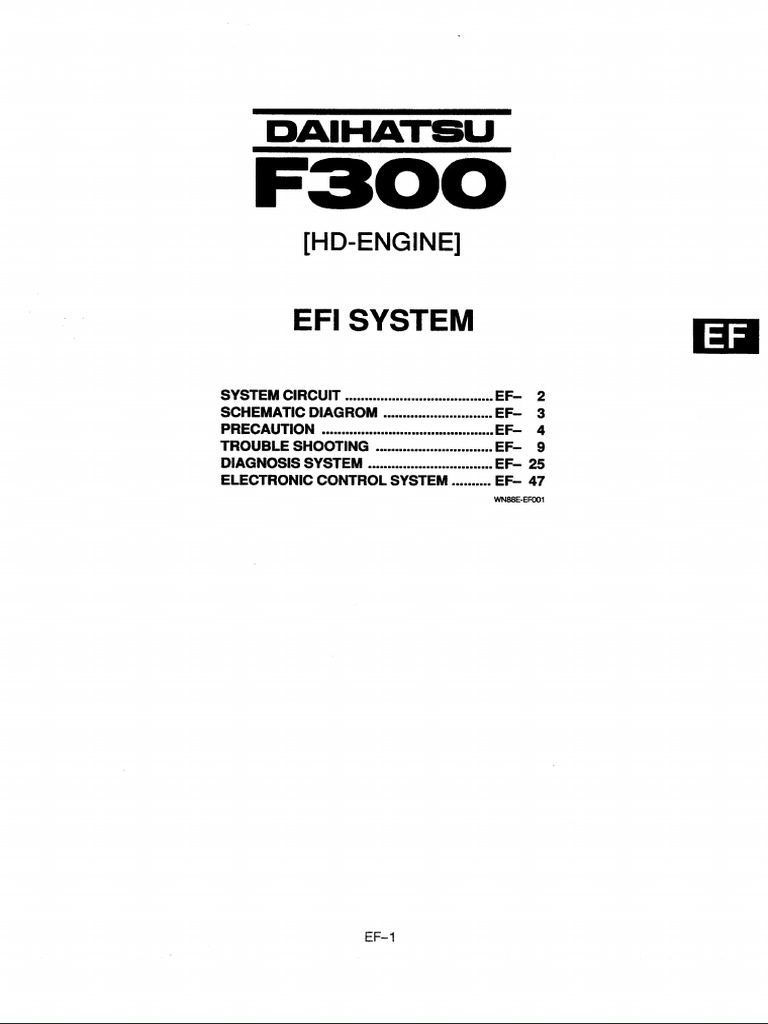 Daihatsu HD Engine Efi System | PDF | Beijing | Temple