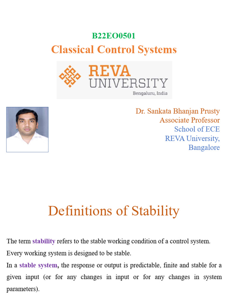 Understanding Stability in Control Systems | PDF | Stability Theory ...