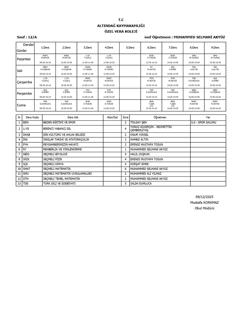 Schedule | PDF