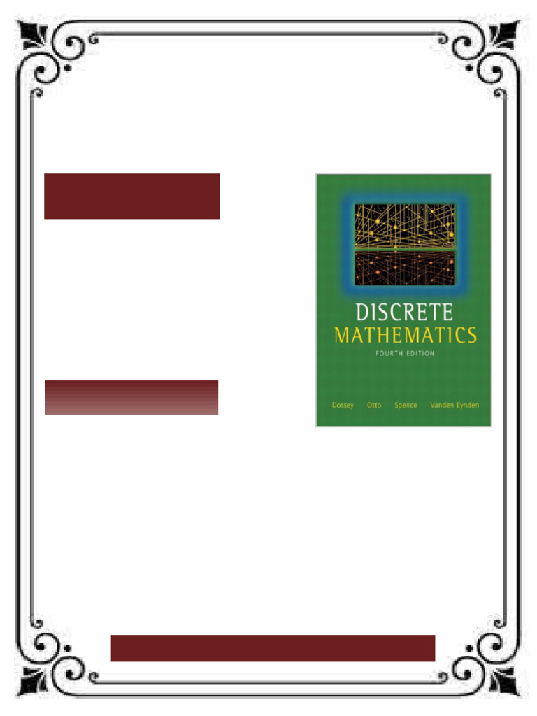 Discrete Mathematics 4th Edition John A. Dossey ebook direct text ...