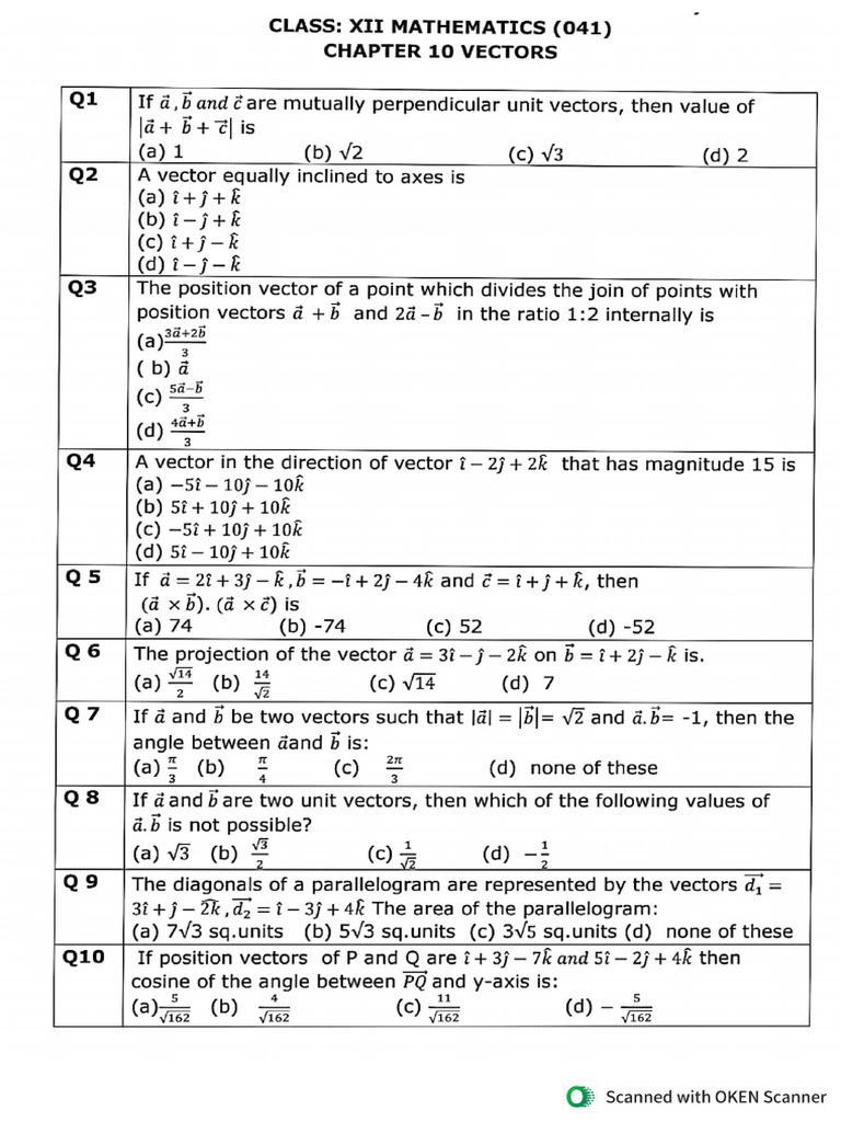 G12 Vectors 1 | PDF