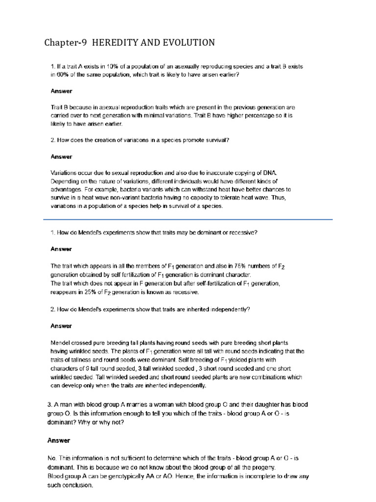 Heredity Notes | PDF