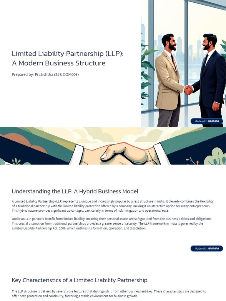 Limited Liability Partnership LLP A Modern Business Structure | PDF ...