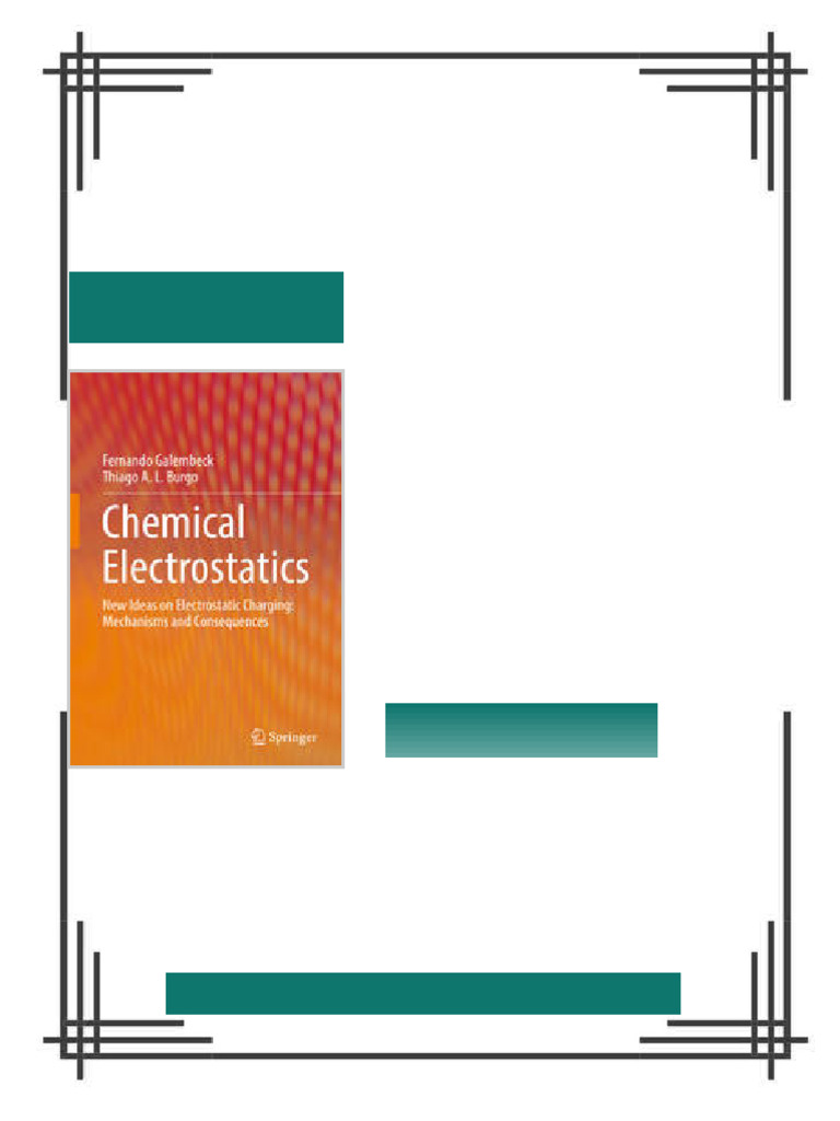 Chemical Electrostatics: New Ideas On Electrostatic Charging ...