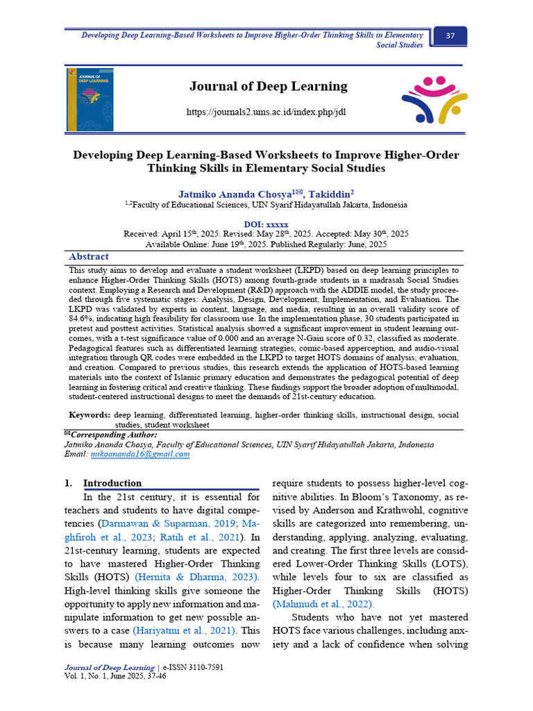 Jatmiko Ananda Chosya Et Al | PDF | Learning | Cognitive Psychology