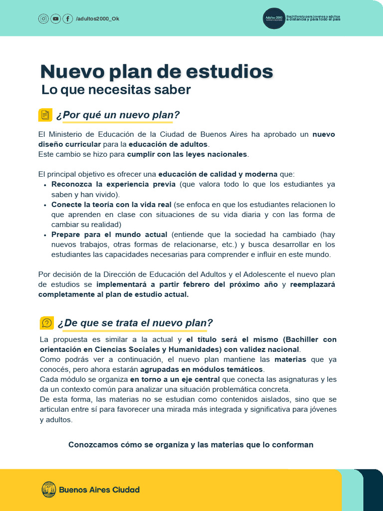Nuevo Plan de Estudios 2026 | PDF | Plan de estudios