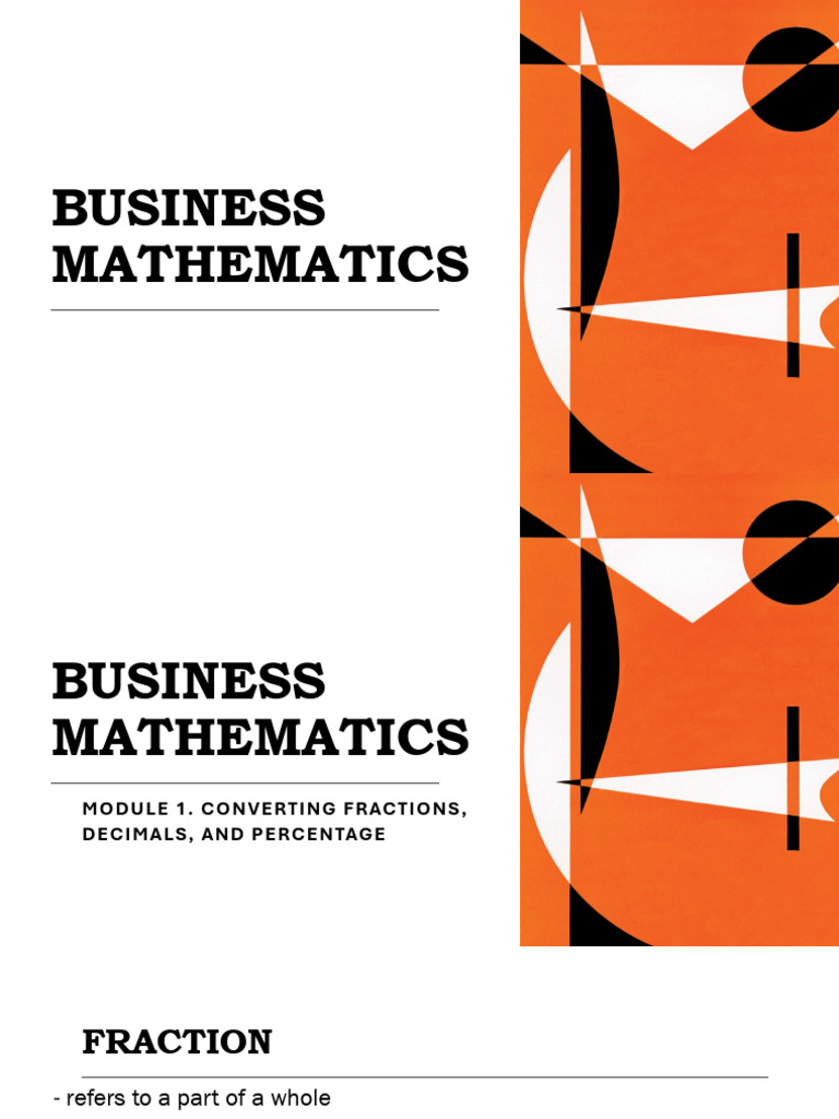 M1_Fractions-Decimals-and-Percent-1st-part (2) | PDF | Percentage ...