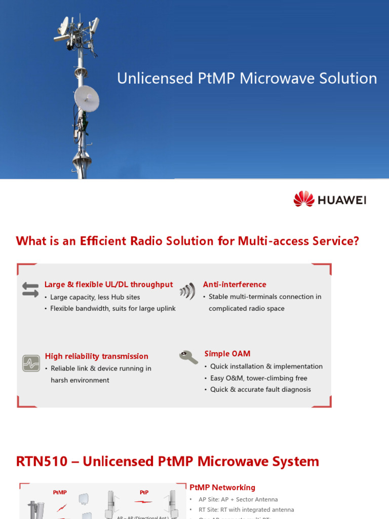 Unlicensed PtMP Microwave Solutions Guide | PDF | Radio | Radio Spectrum