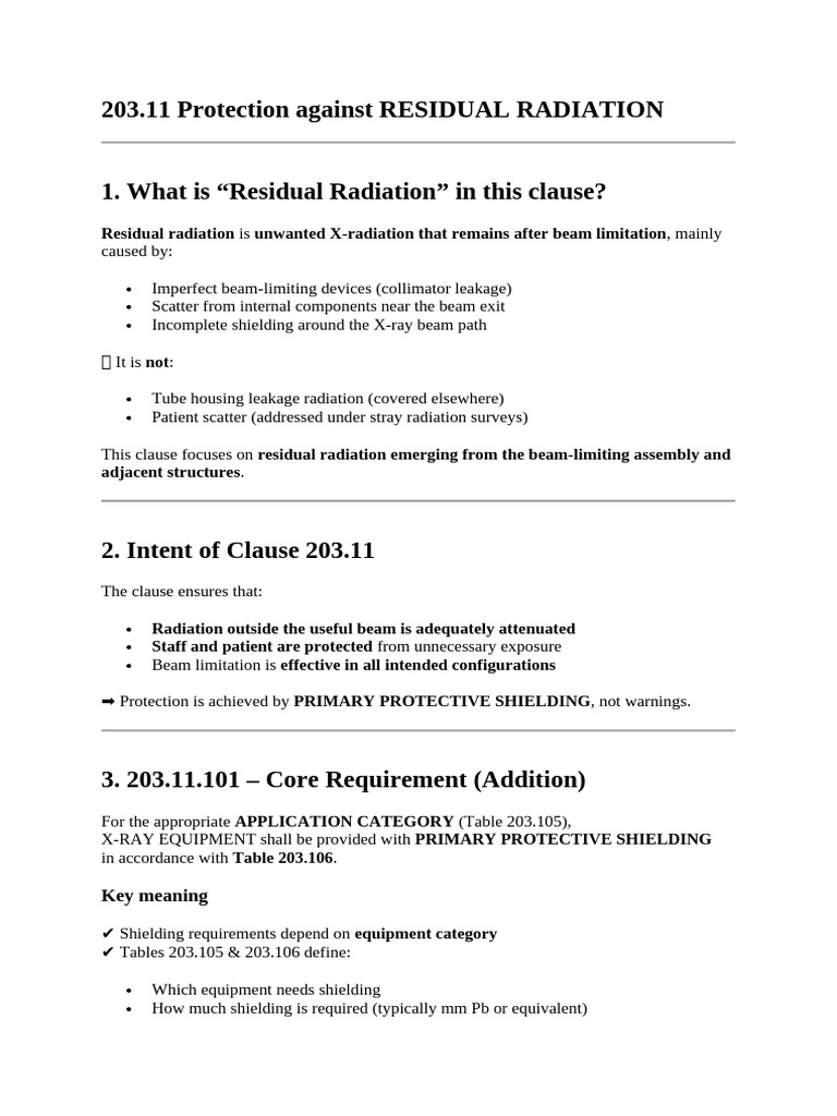 Residual Radiation Protection in X-Ray Systems | PDF | Radiography | X Ray