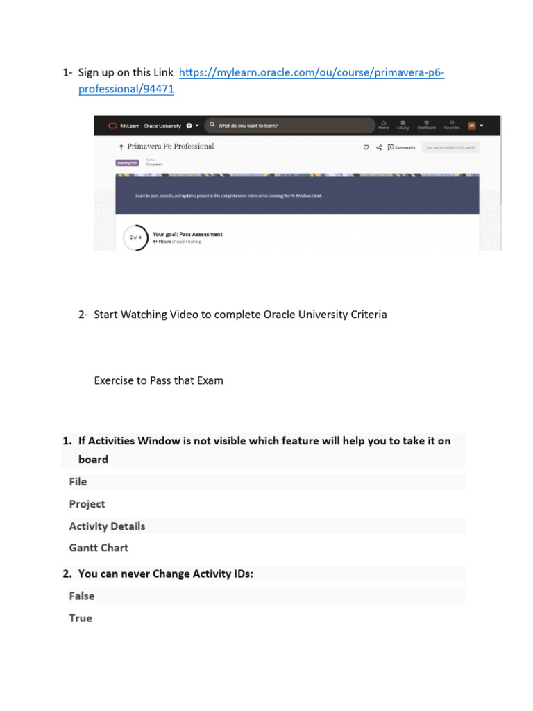 Oracle Exam Mock up Test | PDF | Software | Computing