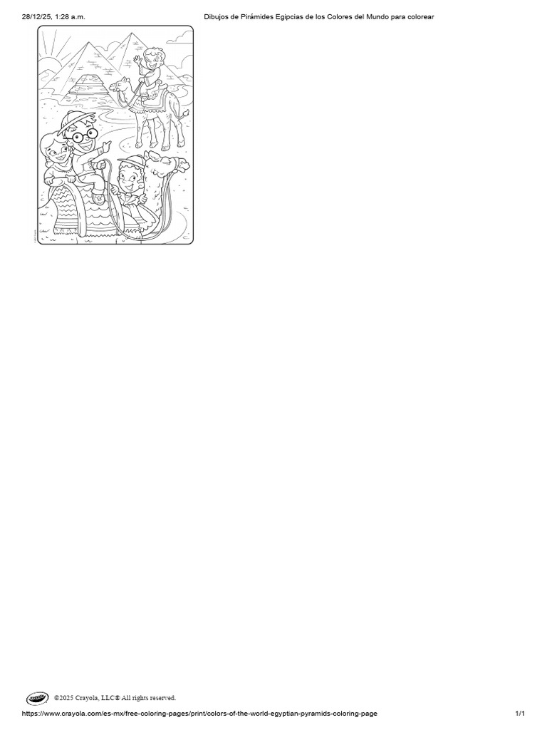 Dibujos de Pirámides Egipcias de Los Colores Del Mundo Para Colorear | PDF