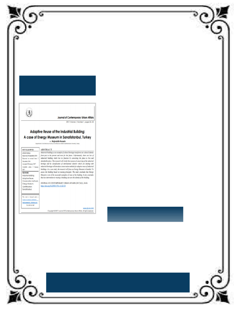 Adaptive Reuse of the Industrial Building: A case of Energy Museum in ...