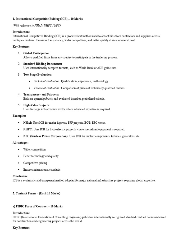 International Competitive Bidding Overview | PDF | Power Station ...