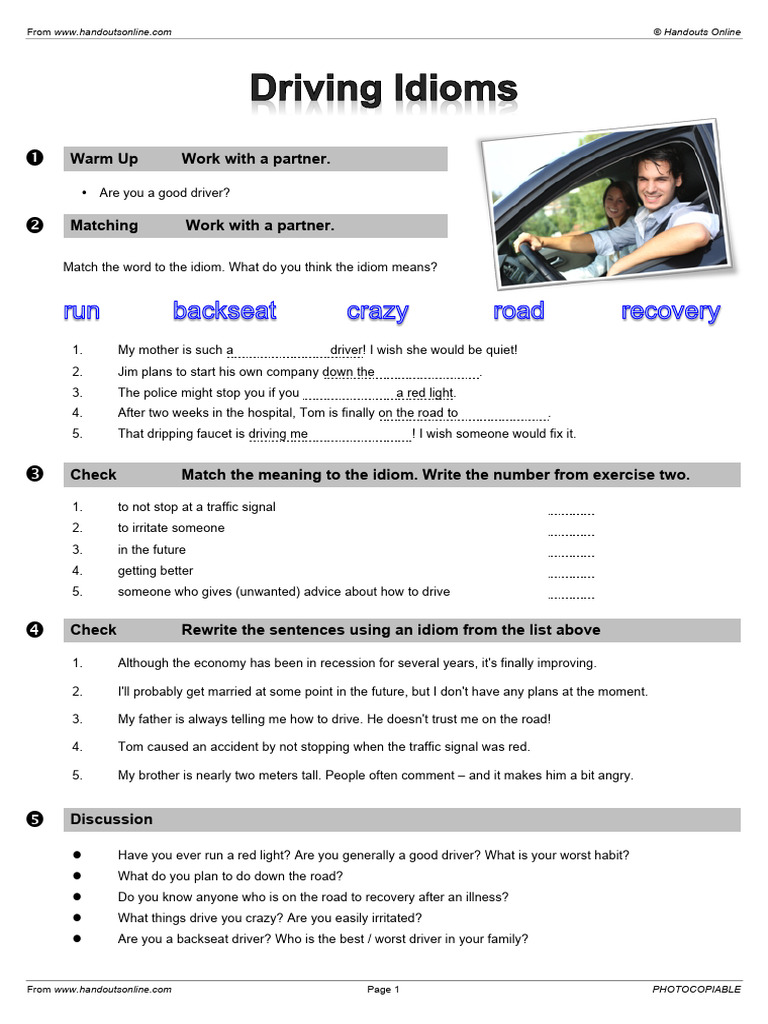 driving_idioms-t | PDF | Human Communication | Learning