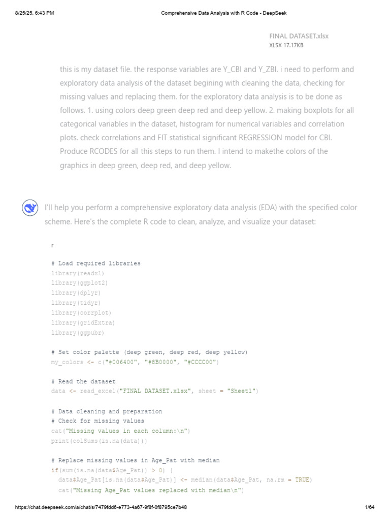 Comprehensive Data Analysis With R Code - DeepSeek | PDF | Data ...