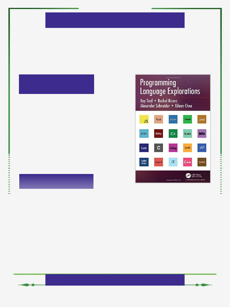 Programming Language Explorations 1st Edition Ray Toal ebook digital ...