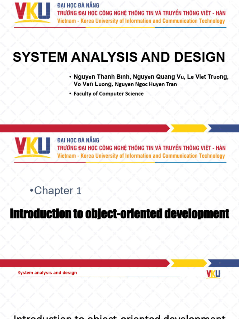 SAD- Ch1_Introduction to Object-Oriented Development | PDF | Class ...