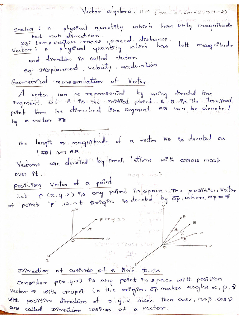 10.Vector Algebra (1) | PDF
