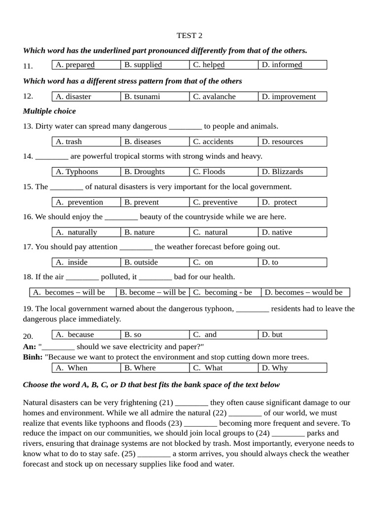 Test 2 - Sample | PDF | Tropical Cyclones | Storms