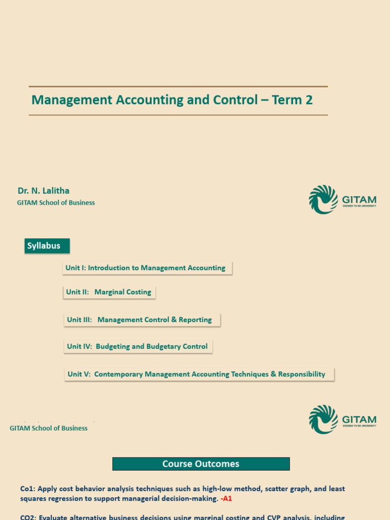 MAC - UNIT 1 PPT | PDF | Management Accounting | Cost Of Goods Sold