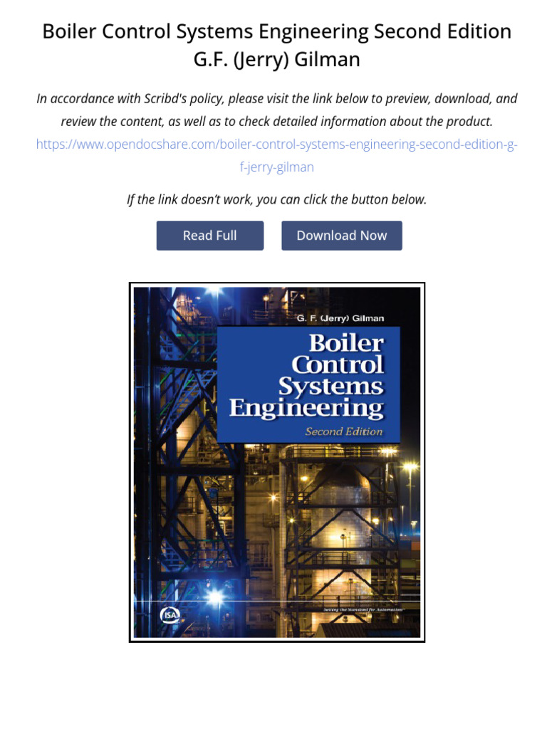 Boiler Control Systems Engineering Second Edition G.F. (Jerry) Gilman ...