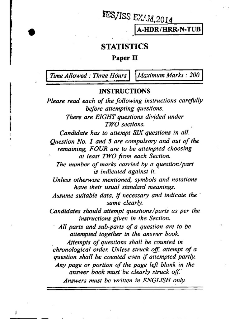 Statistics II | PDF