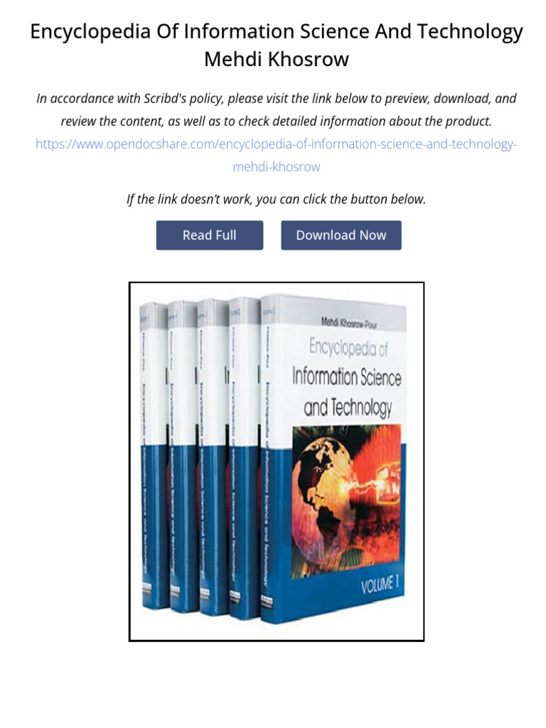 Encyclopedia of Information Science and Technology Mehdi Khosrow | PDF