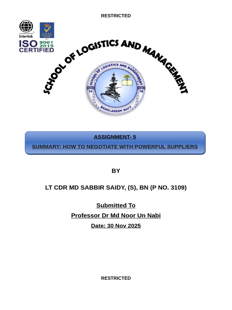 Cover Page Assignment 5 | PDF