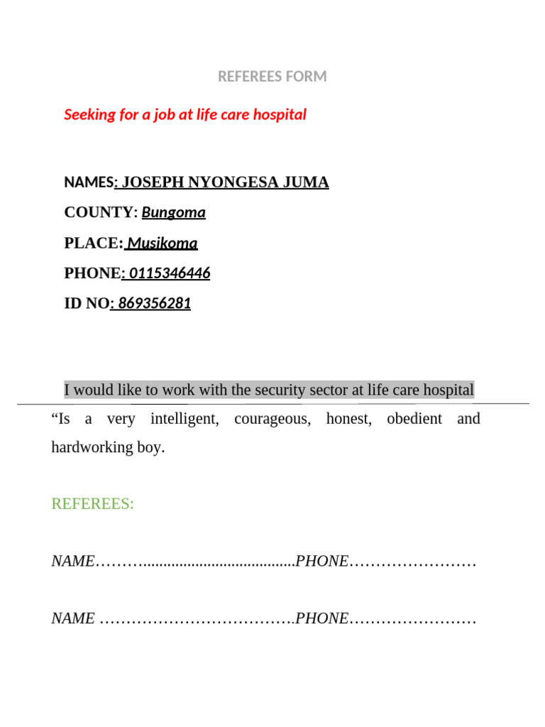 Nice Aplcation Form | PDF
