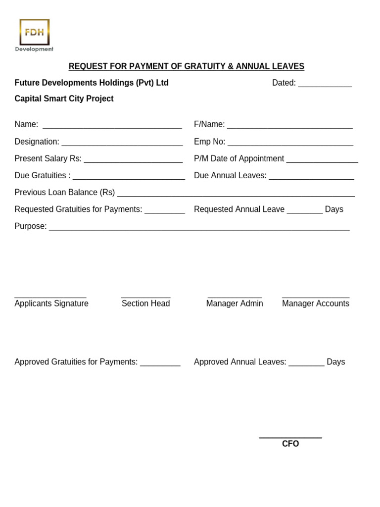 Gratuity Form | PDF