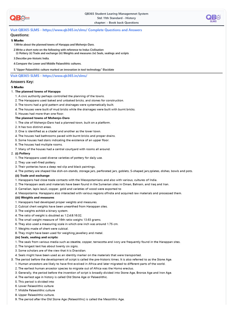 History - Sample Exam | PDF | Paleolithic | Stone Age