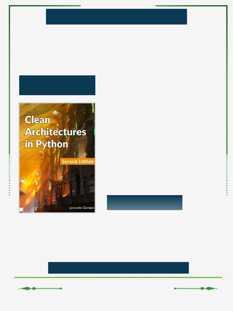 Clean Architectures in Python A practical approach to better software design 2nd Edition ...