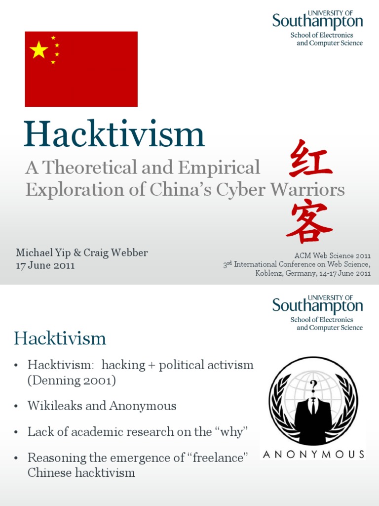 Hacktivism - A Theoretical and Empirical Exploration of China's Cyber ...