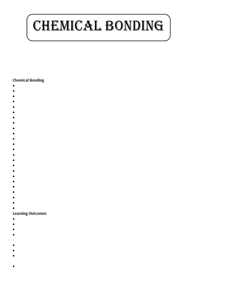 10 Chemical Bonding | PDF | Chemical Bond | Ionic Bonding