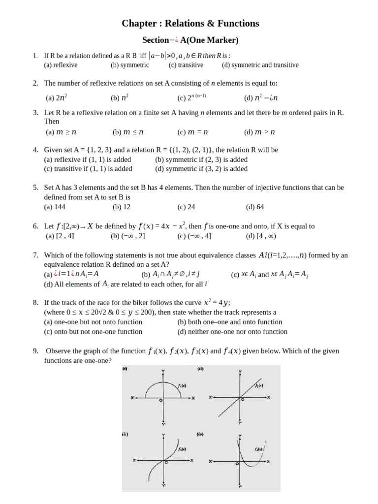 Understanding Relations and Functions | PDF | Function (Mathematics ...