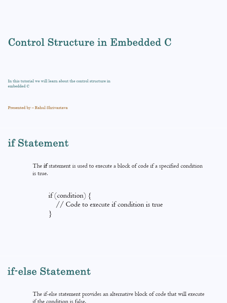 2.7C Control Structure in C | PDF | Control Flow | Software Development