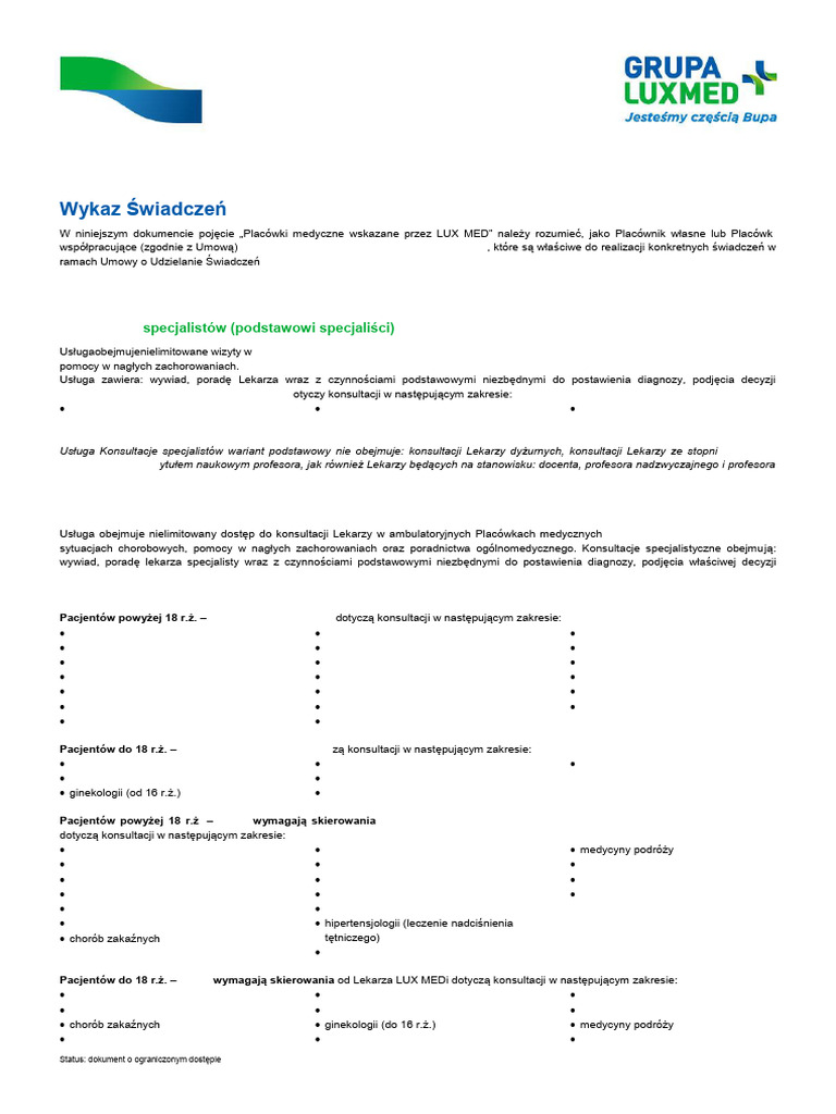 Luxmed_Services_POL | PDF